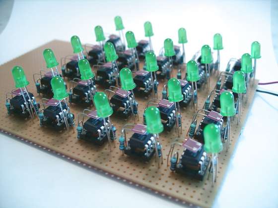 Synchronizing Fireflies using Microcontroller ATtiny13