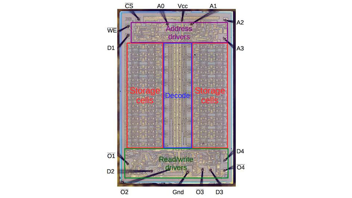 Inside Intel’s first product: the 3101 RAM chip held just 64 bits