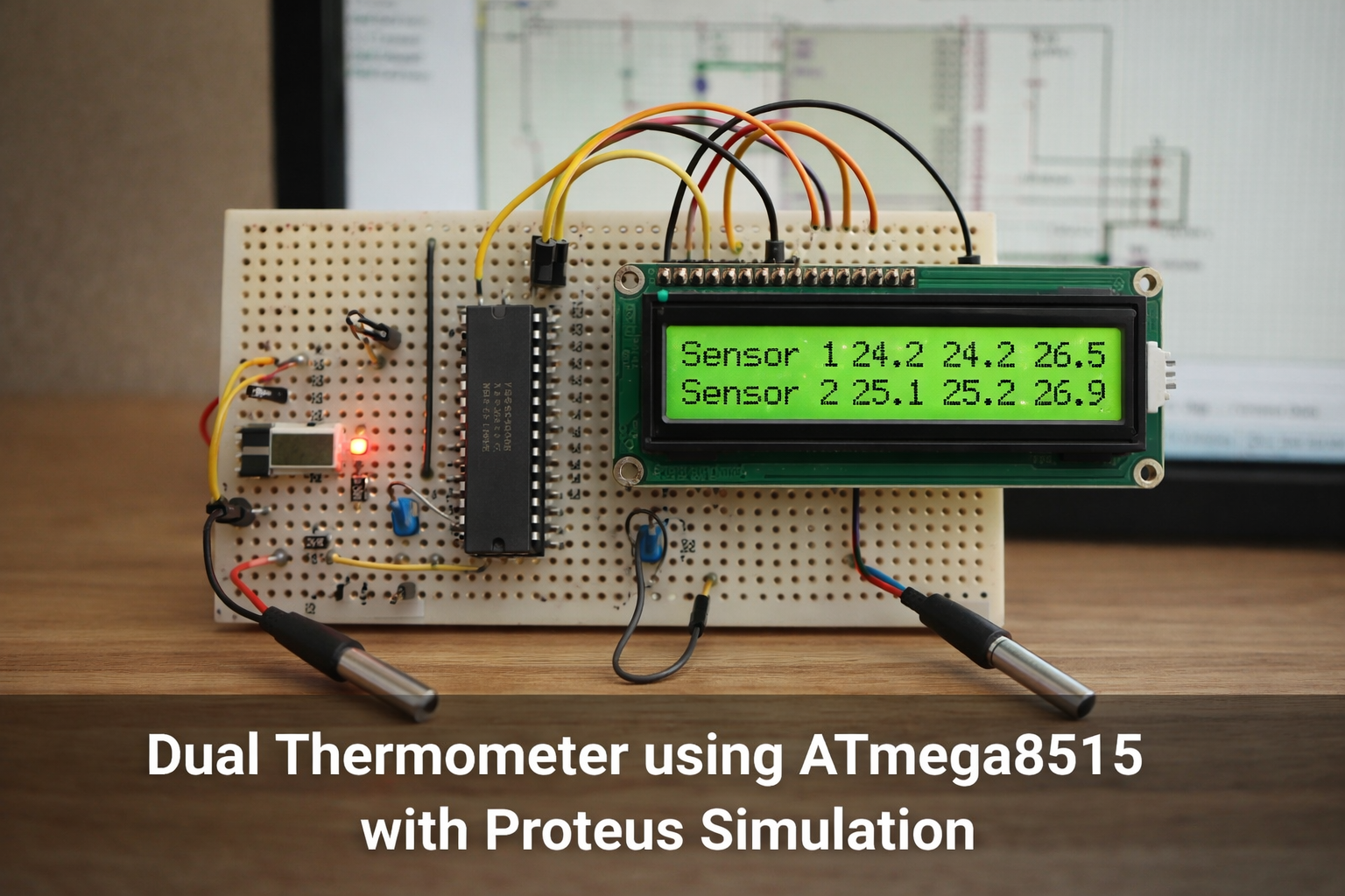 ATmega8515 Dual Thermometer