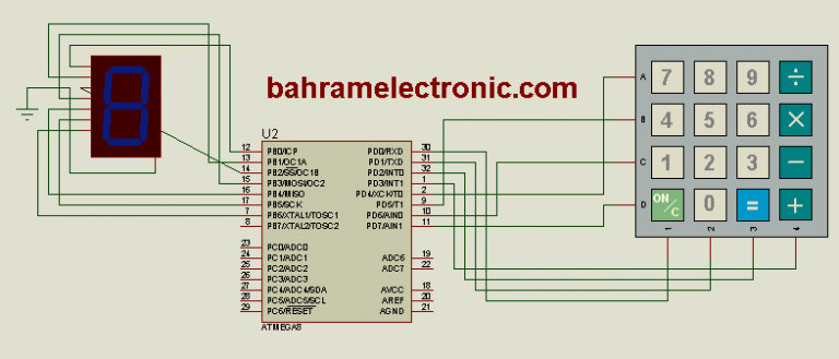ATMEL ATMEGA PROJECTS THERMOMETER LM35, DISPLAY, KEYPAD