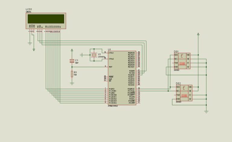 AT89C51 DS1621 THERMOMETER CIRCUIT