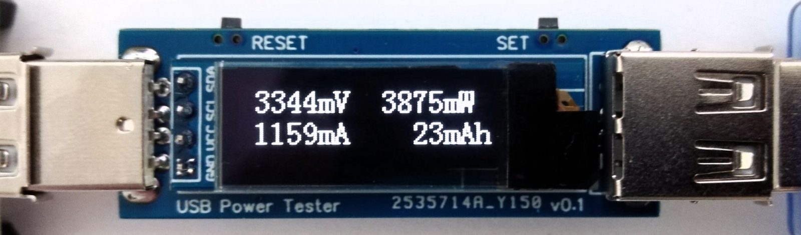 USB POWER TESTER BASED ON ATTINY45/85