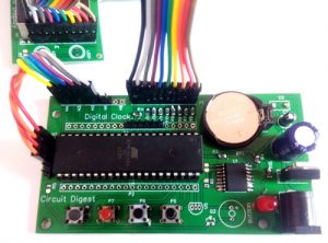Digital Wall Clock on PCB using AVR Microcontroller Atmega16 and DS3231 RTC - ATMega32 AVR