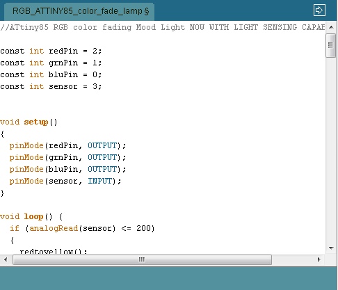 ATtiny85 Mini RGB Mood Light! - Projects Tutorials Code Library for ...