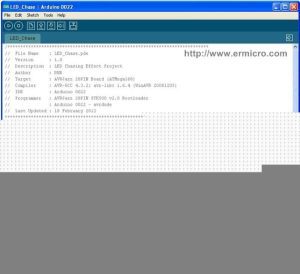 The LED Chasing Effect Project using Atmel AVR Microcontroller